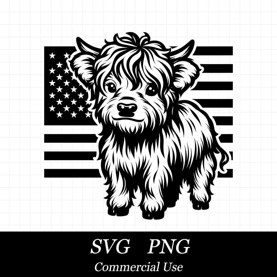 Highland Cow SVG, 4th of July Svg, Cow Svg, SVG Files for Cricut ...
