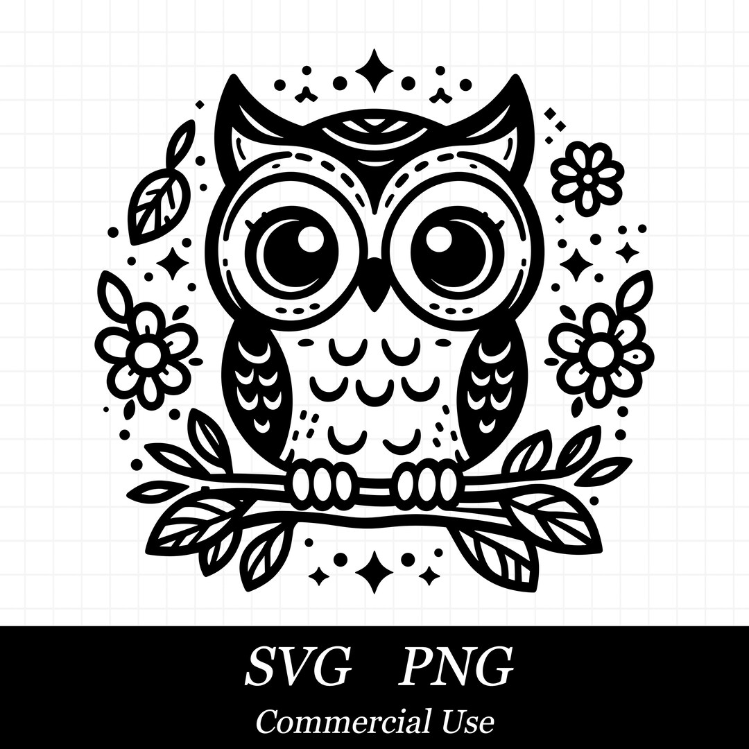 Floral Owl SVG , Owl PNG, Bird Svg, Cute Owl Svg, SVG Files for Cricut ...