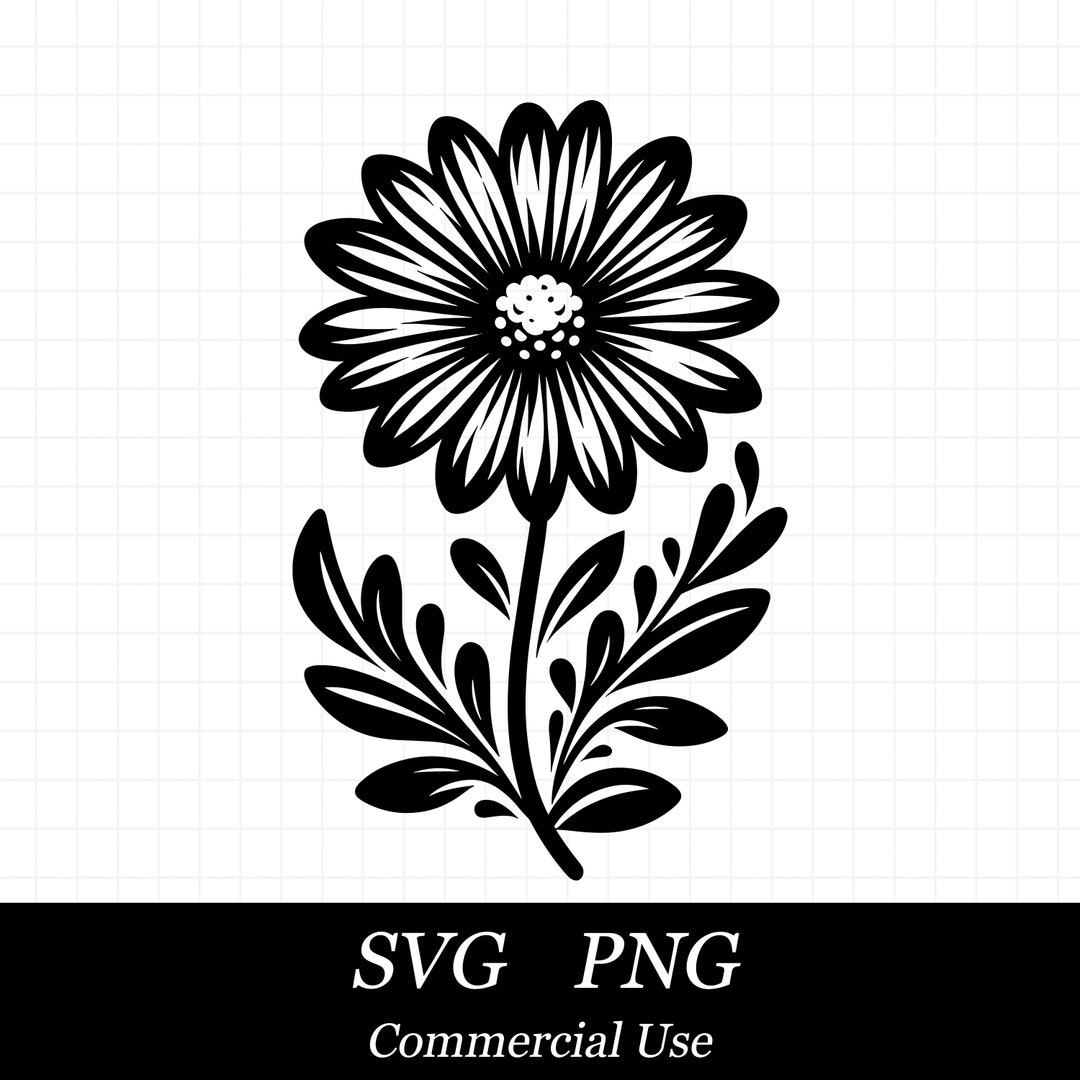 Daisy SVG File for Cricut, Flower SVG, Daisy Png, Commercial Use ...