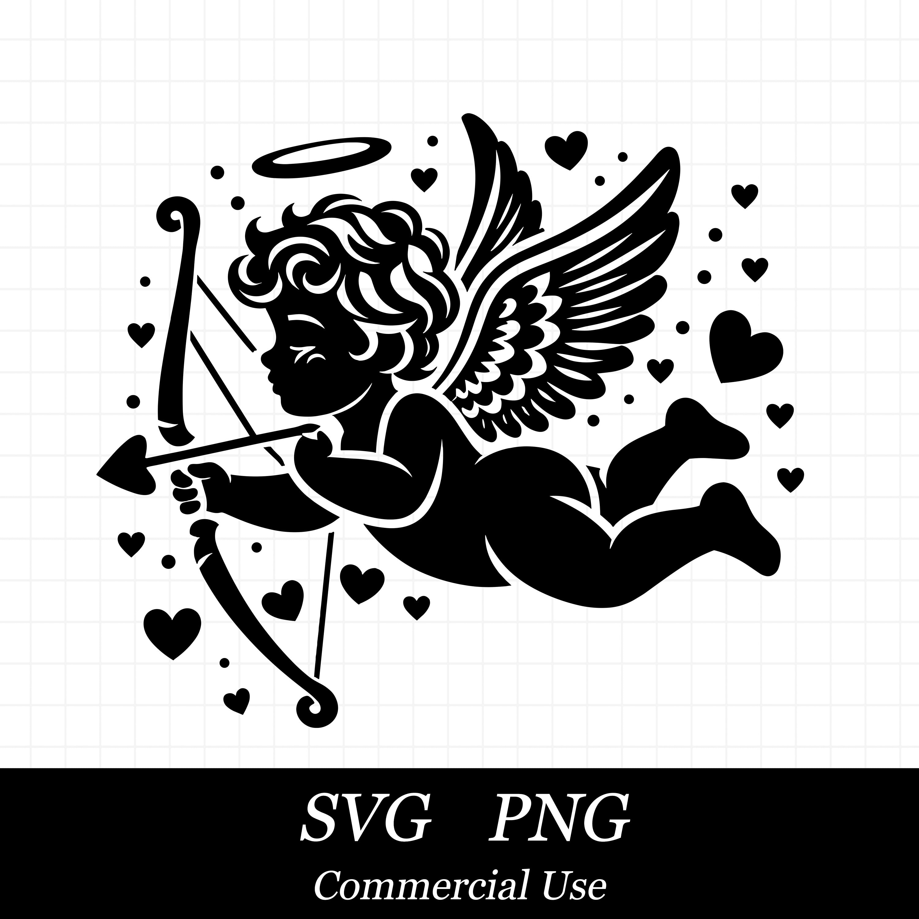 Cupid Hearts SVG PNG, Valentines Day Svg, SVG Files for Cricut ...