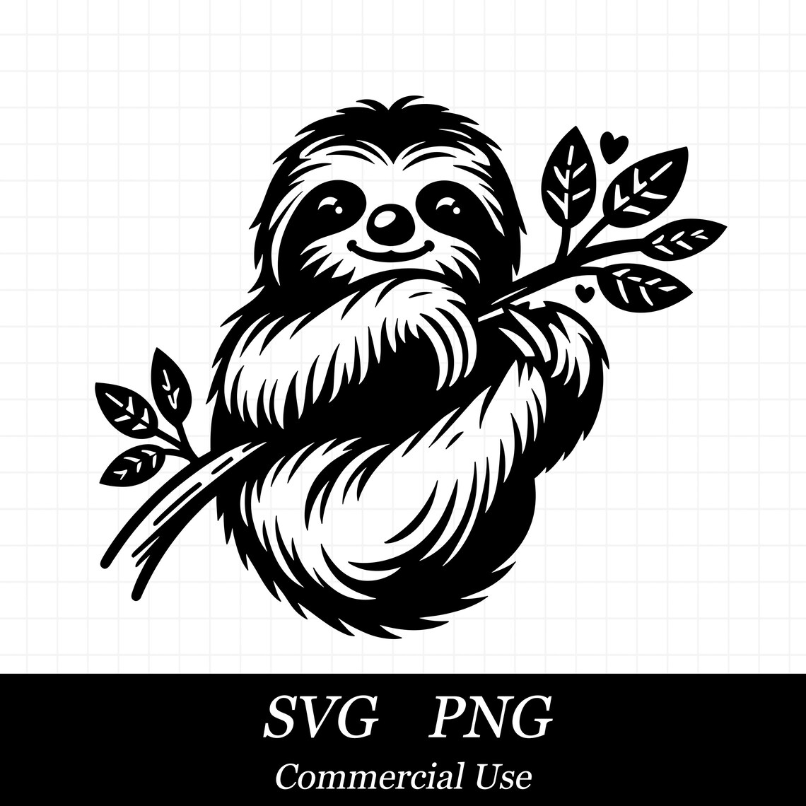Sloth SVG PNG, Sloth on Branch Svg, Cute Sloth Svg, SVG Files for ...