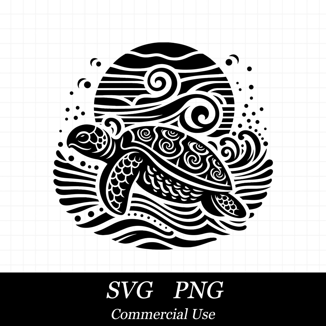 Sea Turtle SVG File for Cricut, Beach SVG, Commercial Use, Instant ...