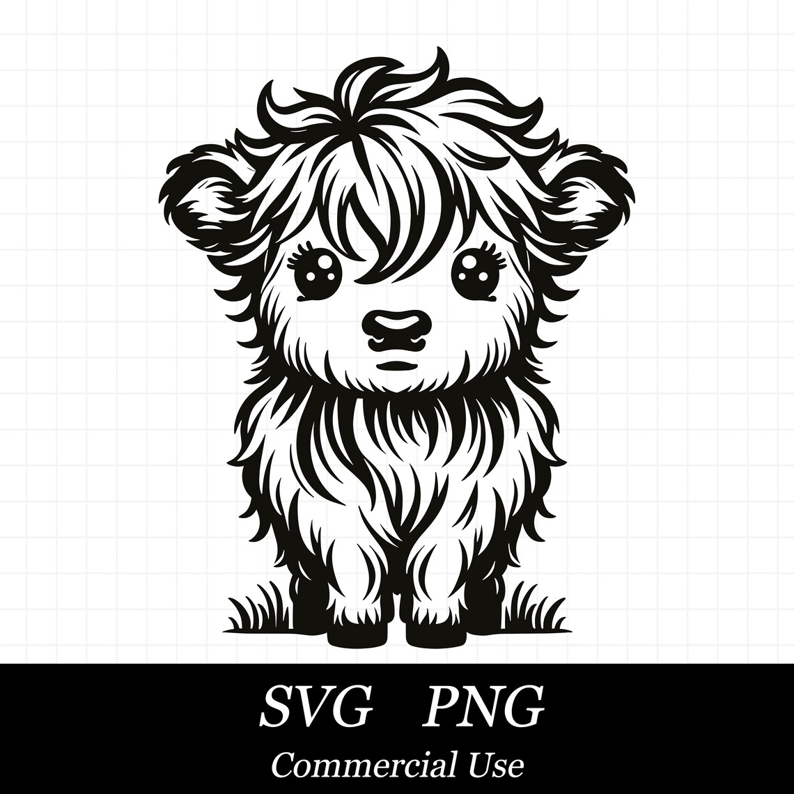 Cute Highland Cow SVG Files for Cricut, Farm Animal Svg, Baby Highland ...