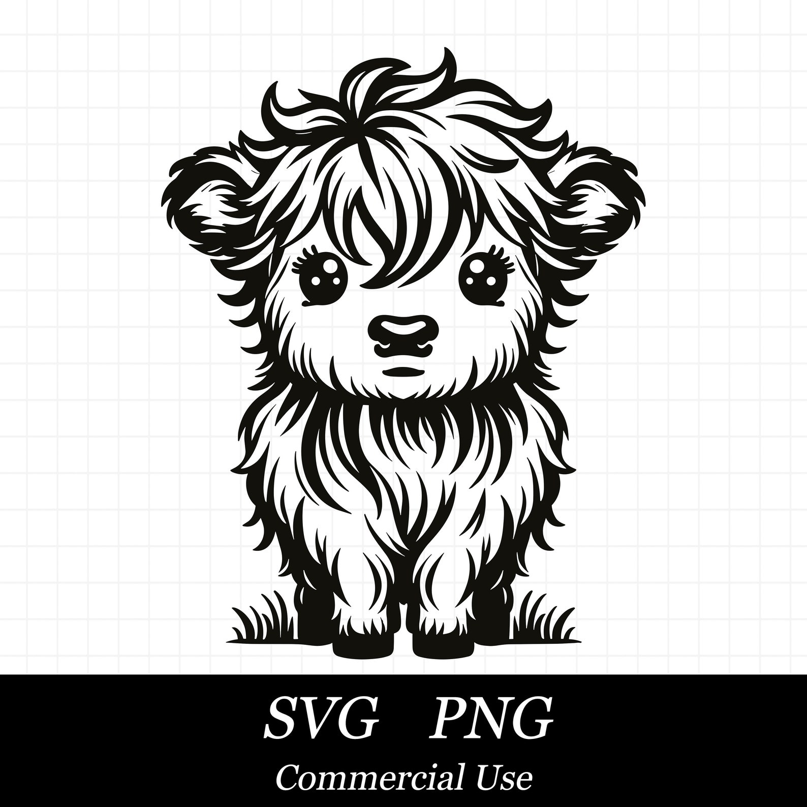 Cute Highland Cow SVG Files for Cricut, Farm Animal Svg, Baby Highland ...