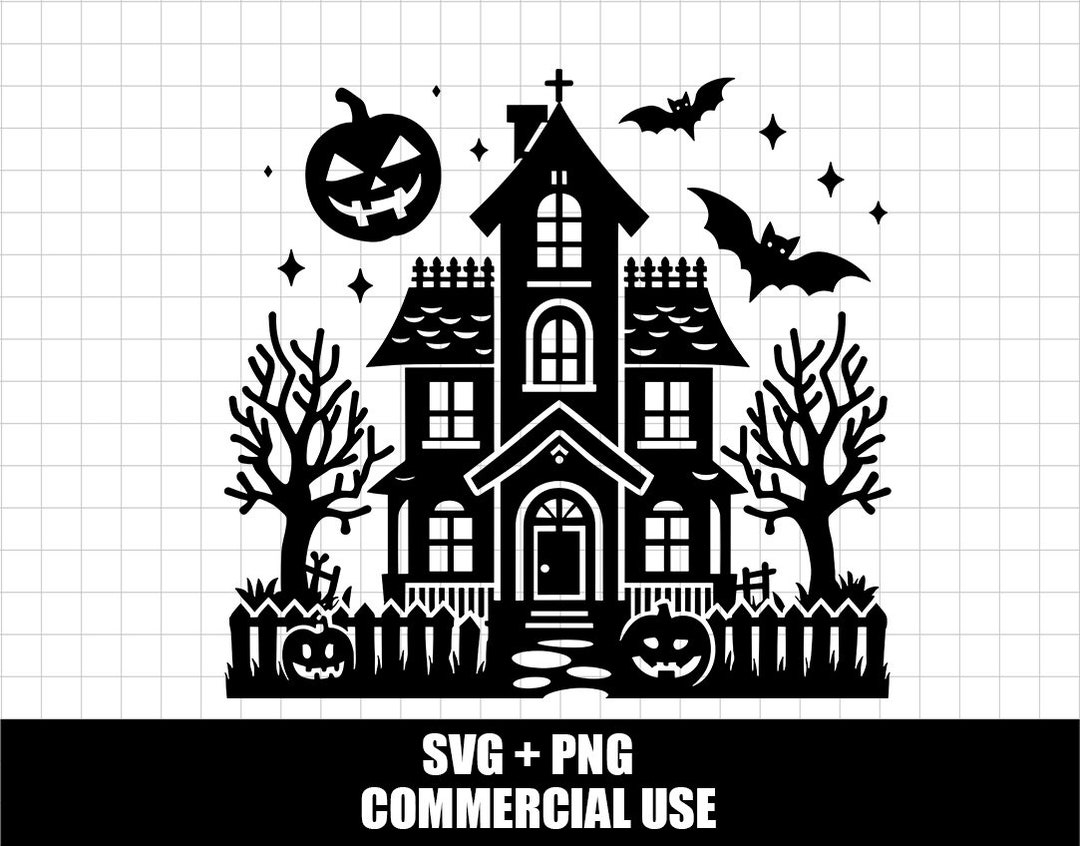 Halloween Haunted House SVG PNG, Spooky Halloween Svg, Horror Svg ...