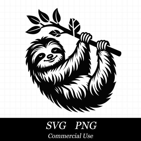 Sloth Svg - Etsy
