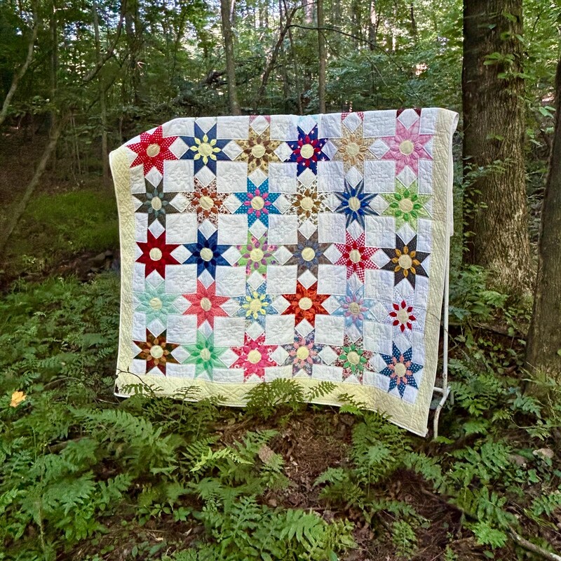Yellow Star Quilt - Etsy