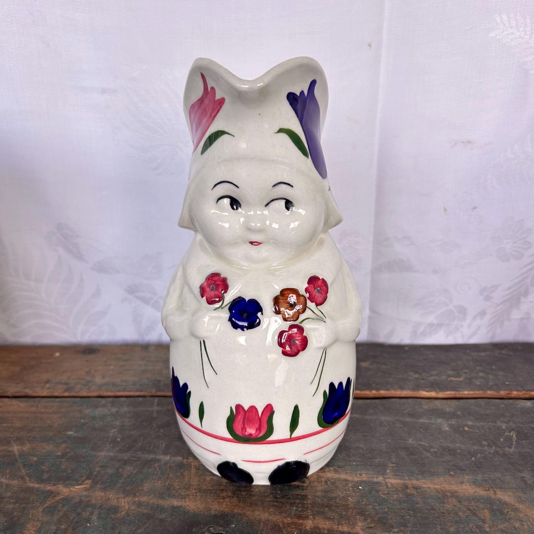 Primitive Blue Ridge Pottery Aunt Betsy Figural Pitcher - Etsy