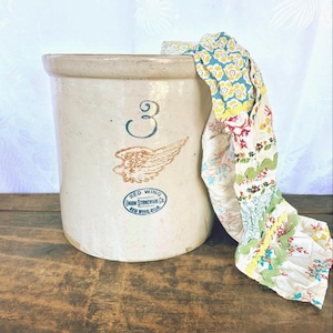 Early 20th Century 3 Gallon Red Wing Crock, Primitive Farmhouse Kitchen ...