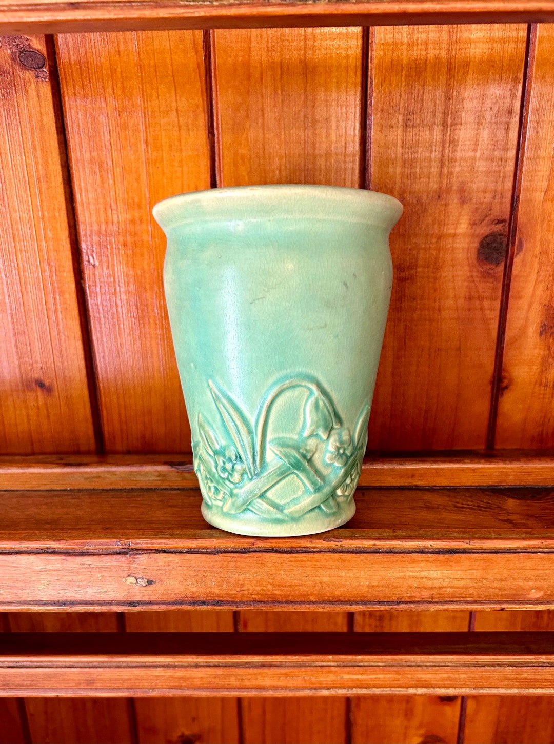 Vintage Weller Pottery Wildflower Green Vase C1930, Antique Art Pottery Vase - Etsy