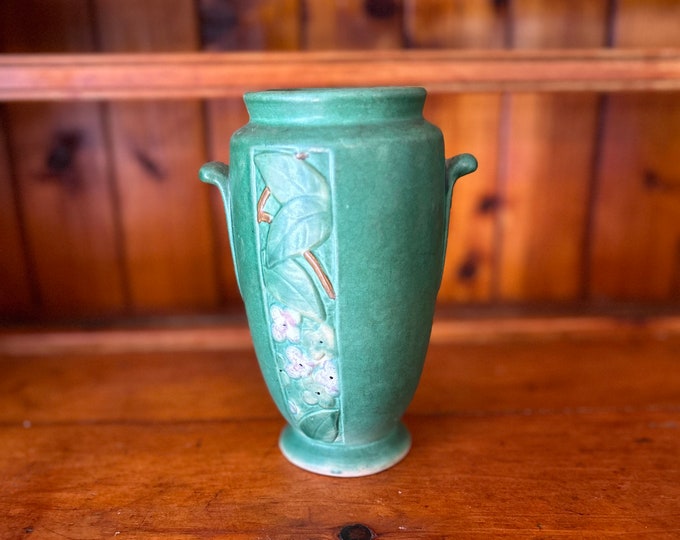 Weller Pottery Green Velva Vase - Etsy