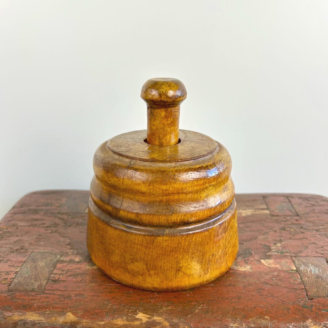 Vintage Wooden Butter Mold: Bell-shaped Floral Treenware - Etsy