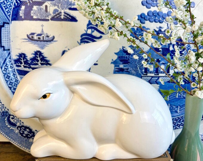 Rare Large Harvey Knox for Global Art White Porcelain Bunny Rabbit ...