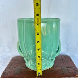 Vintage Mccoy Pottery Art Deco Double Handled Turquoise Vase - Etsy