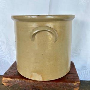 Antique Primitive 19th Century Salt Glazed Crock With Cobalt Blue Slip ...