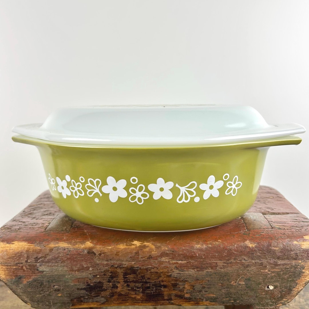 Vintage Pyrex Spring Blossom 1 1/2 Quart Cinderella Casserole Dish With ...