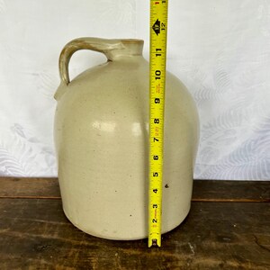 Primitive 19th Century Antique Vintage Salt Glazed Stoneware Jug With ...