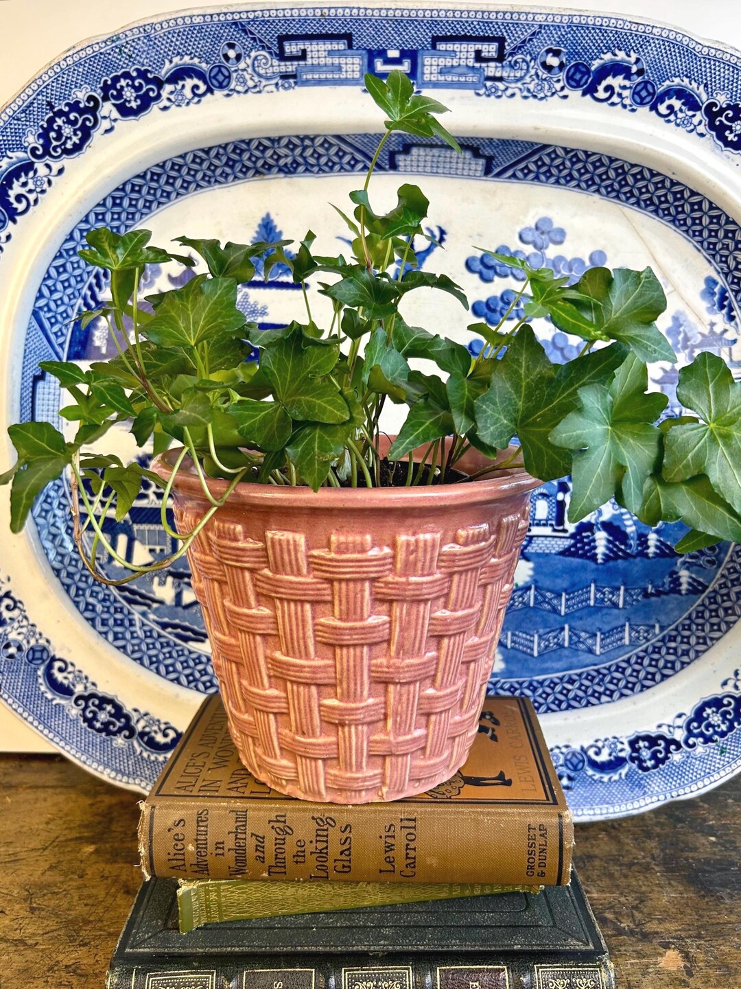 Vintage Hull Pottery Basket Weave Planter Flowerpot - Etsy
