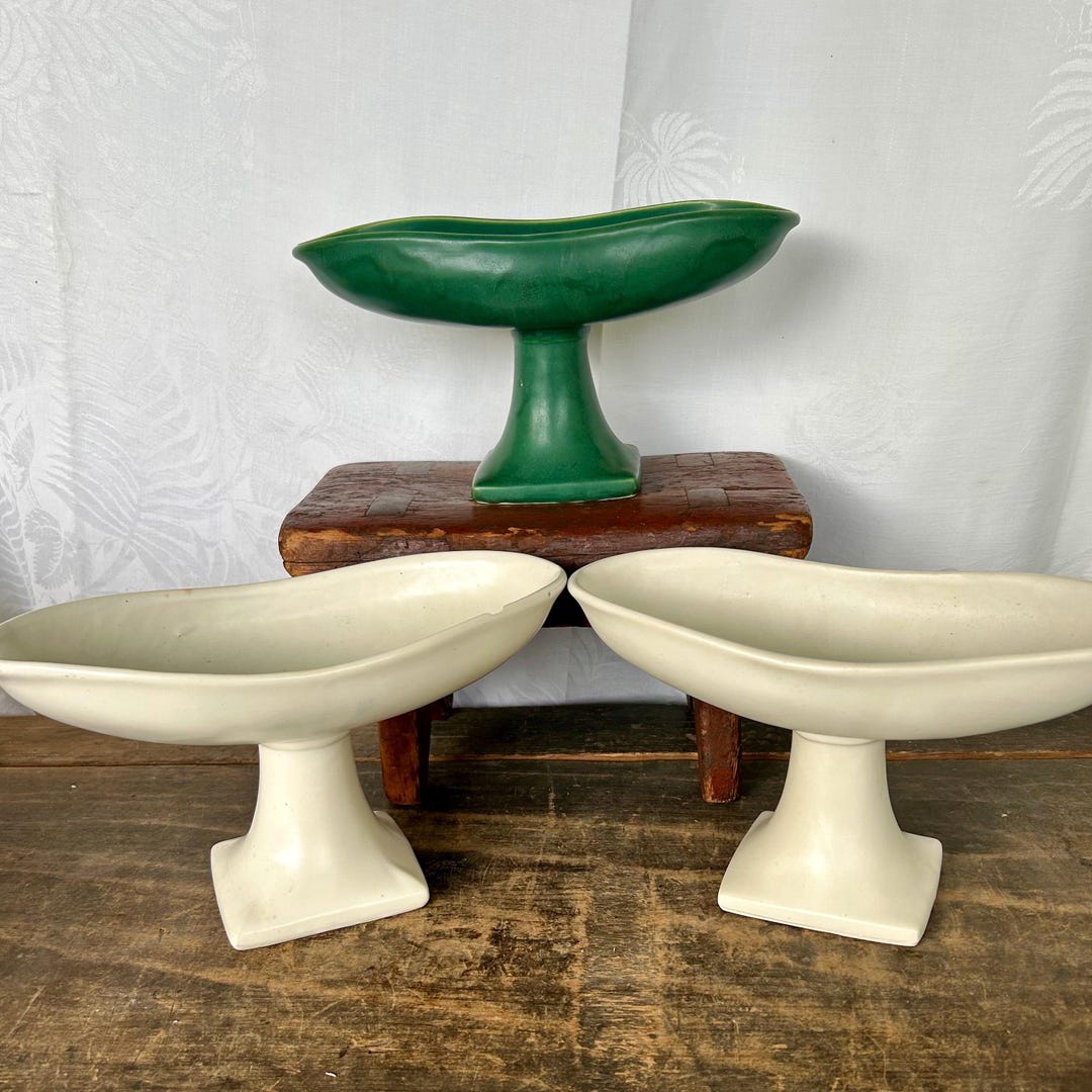 Rare Mccoy Pottery Garden Club Line Pedestal Planter Vase in Matte ...