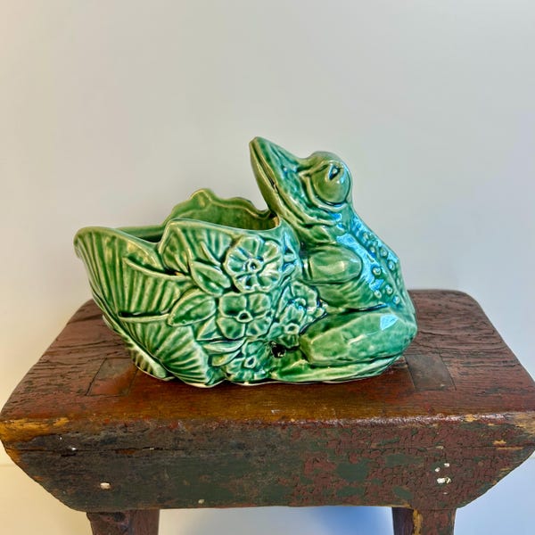 Mccoy Frog Planter - Etsy