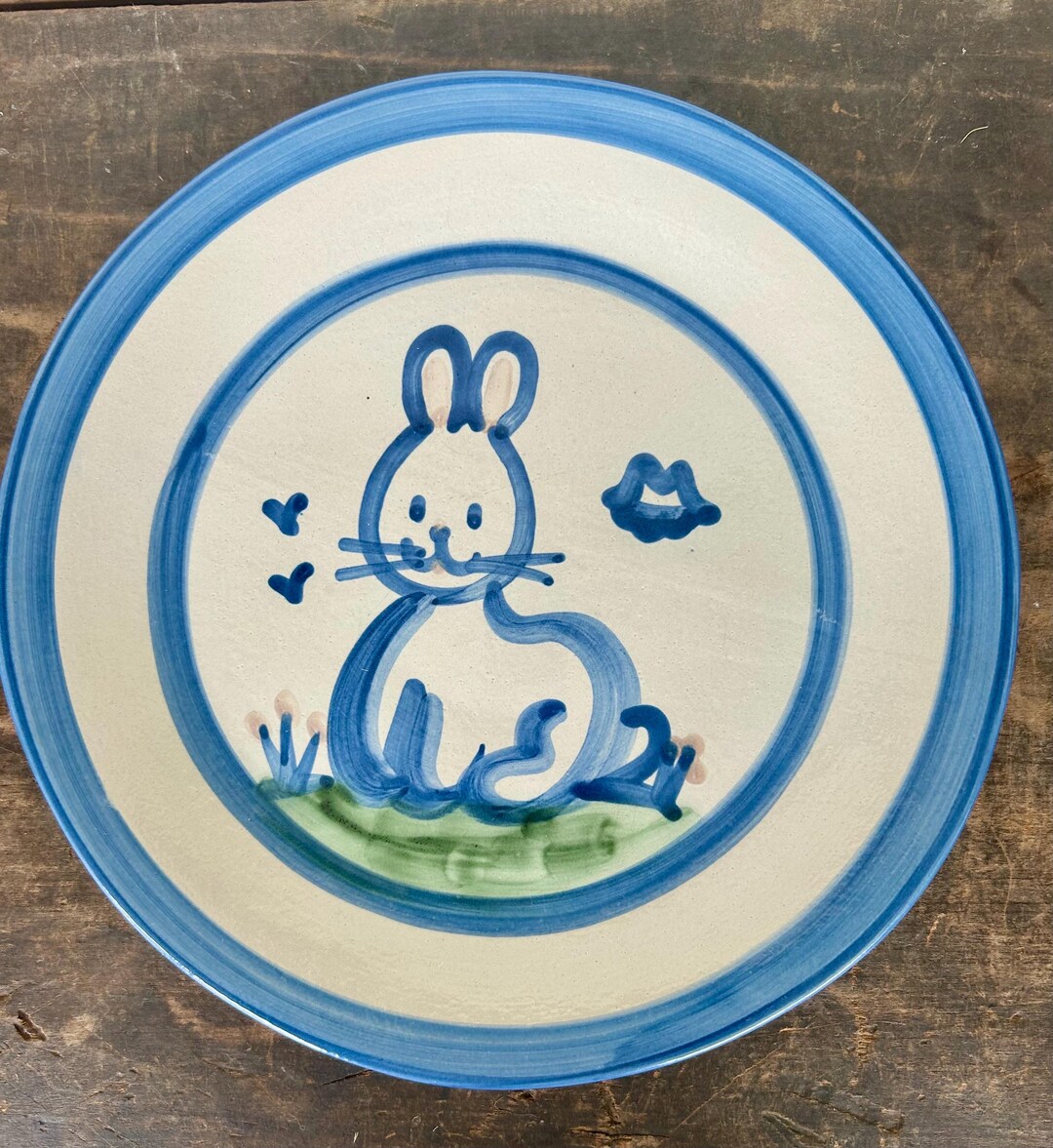 M A Hadley Pottery 10 1/2 Inch Dinner Plates - Etsy