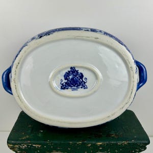 Vintage Antique Victoria Ware Ironstone Blue and White Footbath Planter ...
