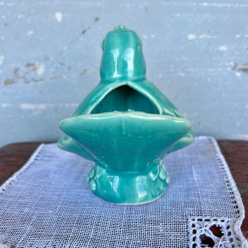 Vintage Mccoy Pottery Singing Bird Planter in Turquoise - Etsy