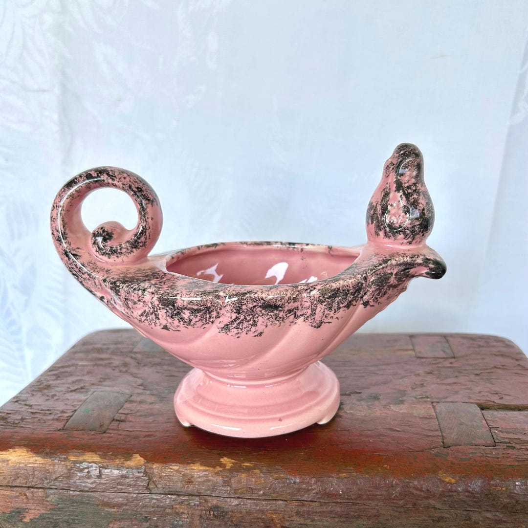 Vintage Mcm Shawnee Pottery Confetti Genie Lamp Planter in Pink and ...
