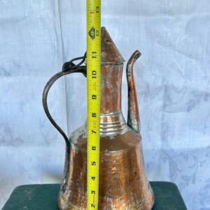 Antique Middle Eastern Arabic Hand Forged Hammered Copper & Brass Ewer ...