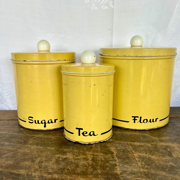 Vintage Canister Set - Etsy