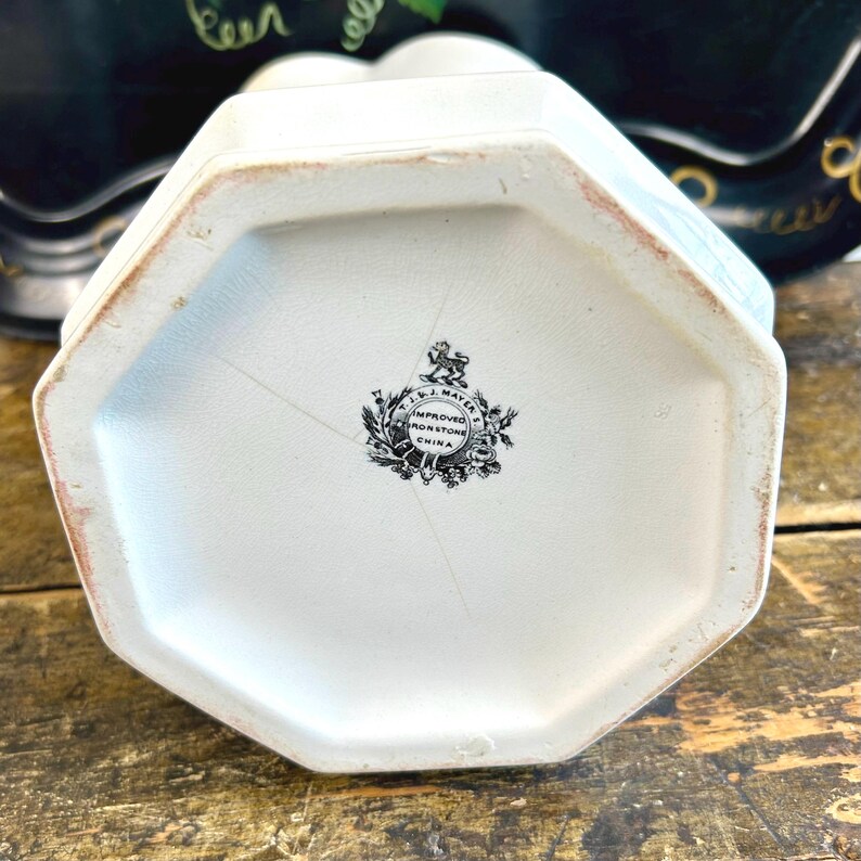 Antique T. J. & J. Mayer Ironstone Pitcher: Gothic Paneled Design - Etsy