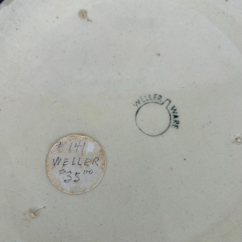 Adorable Vintage Weller Ware Pottery Hand Painted Duck Zona Baby Child ...