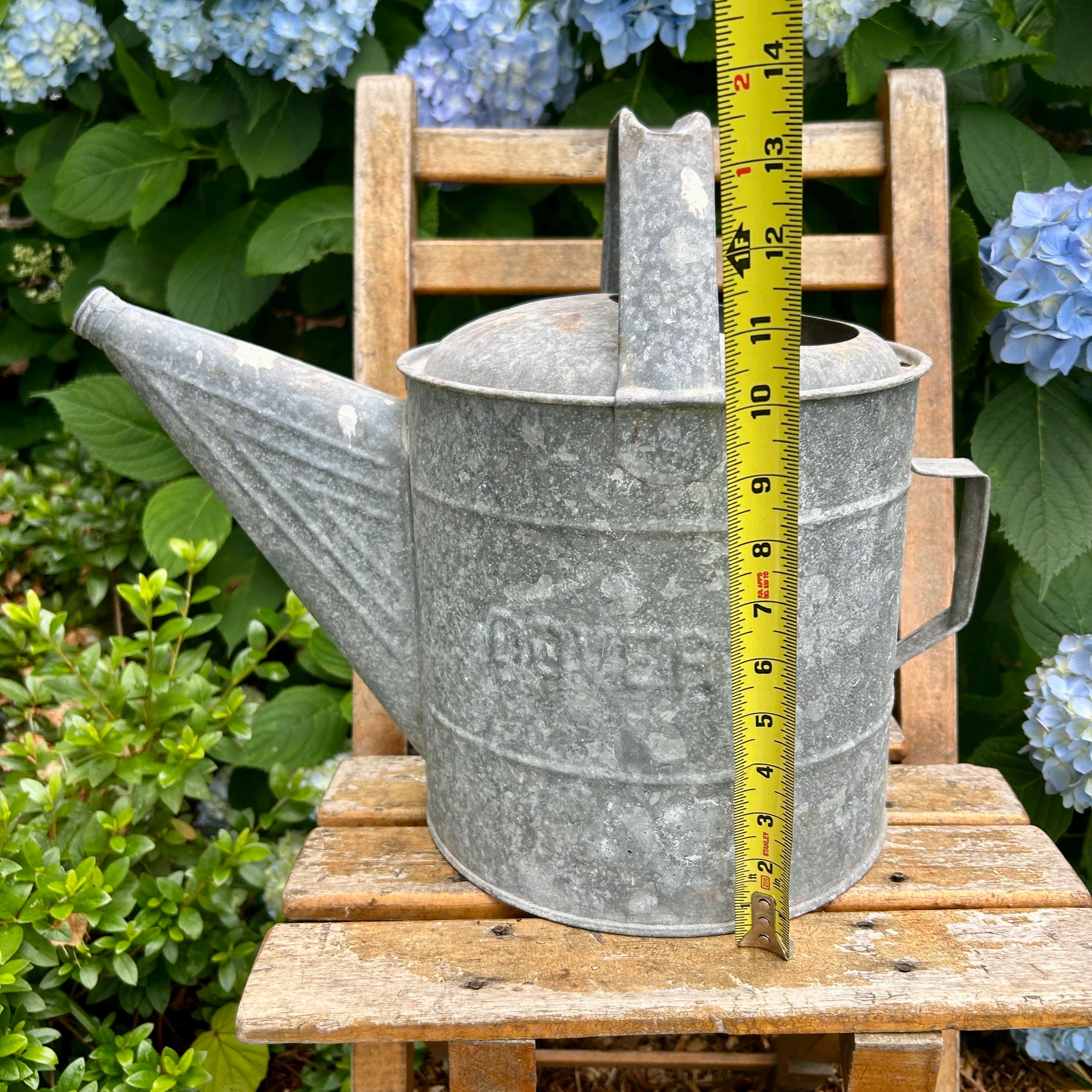 Large Vintage Galvanized Zinc Dover Corporation Double Handled Watering ...