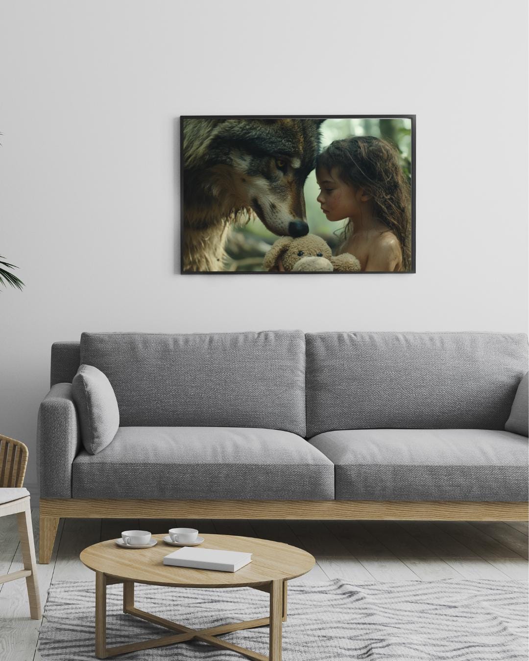 Big Wolf and Innocent Child: Contrast Wildlife Art Print - 300 DPI - Etsy