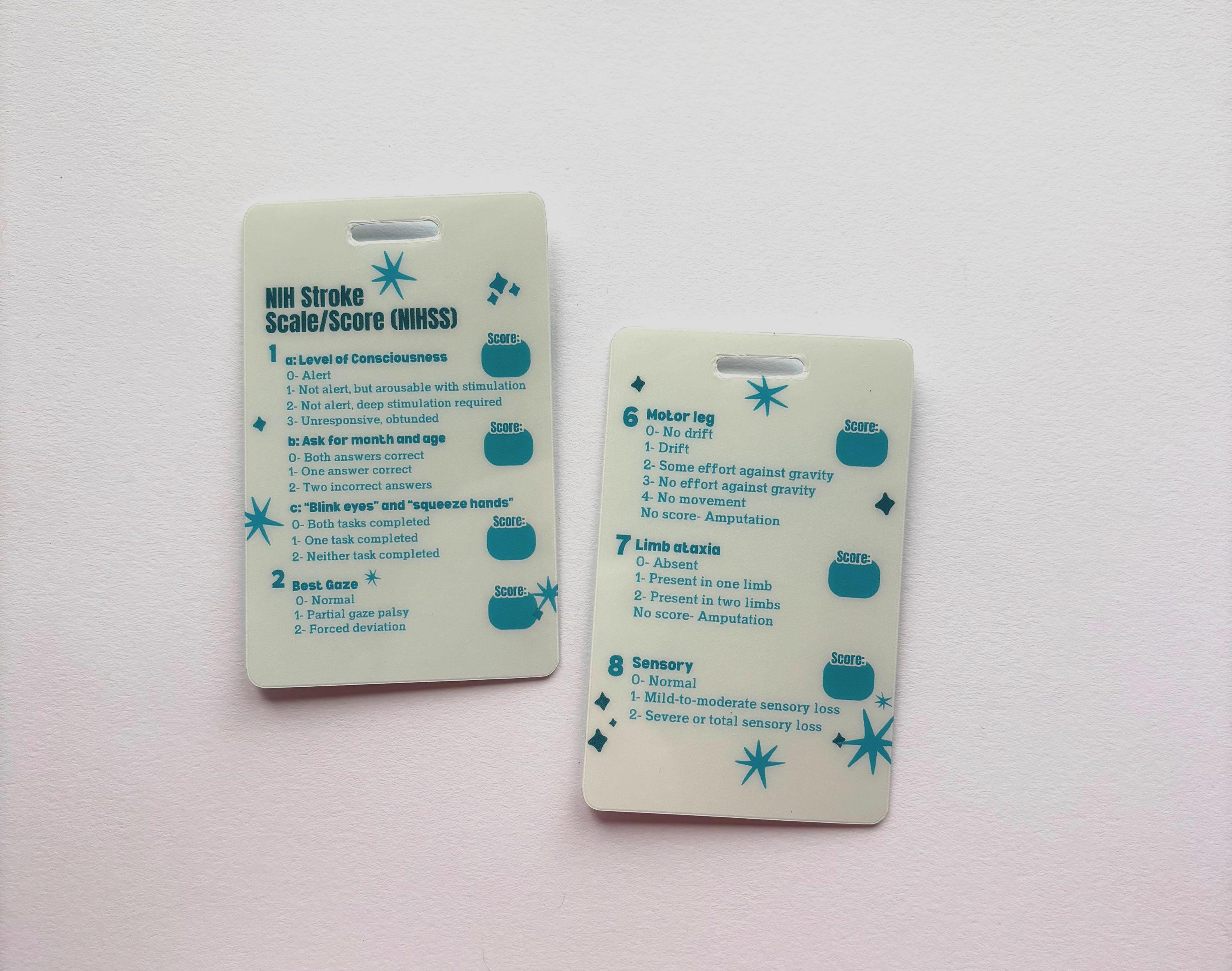 NIH Stroke Scale (NIHSS) Badge Buddy | Nursing Badge Buddies - Etsy