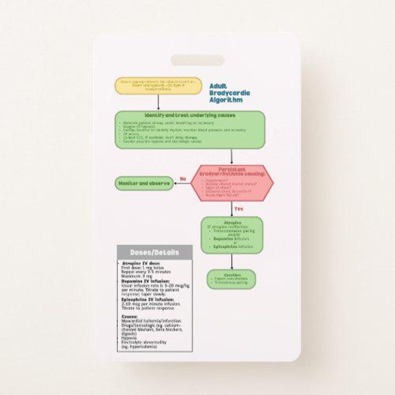 ACLS Badge Buddy | AHA ACLS Guidelines & Algorithms - Etsy UK