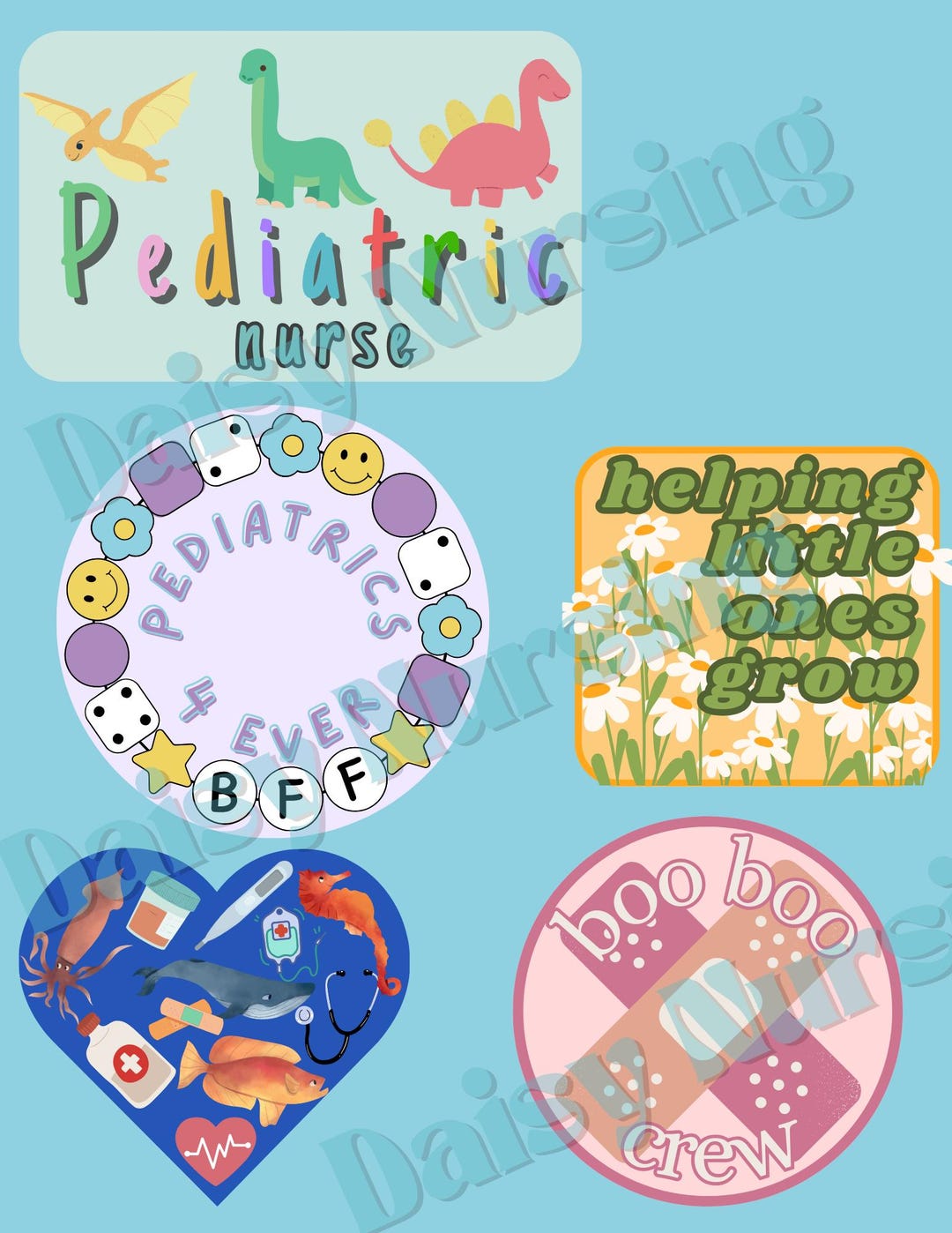 Pediatric Nurse Sticker Pack | Nurse Stickers - Etsy