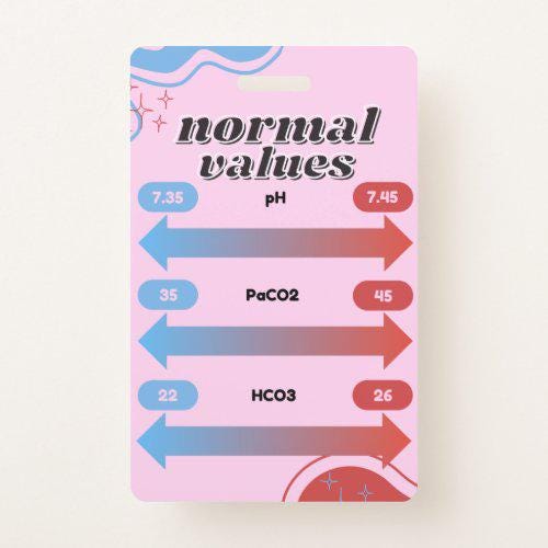 ABG Badge Buddy | Arterial Blood Gases & Normal Values - Etsy