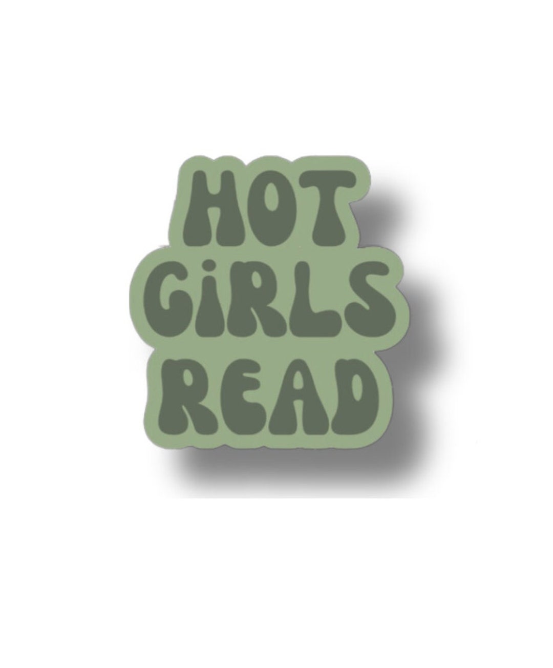 Green Hot Girls Read Vinyl Sticker - Etsy