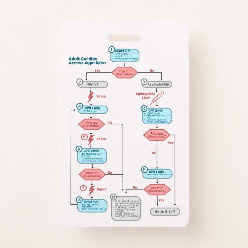 ACLS Badge Buddy | AHA ACLS Guidelines & Algorithms - Etsy