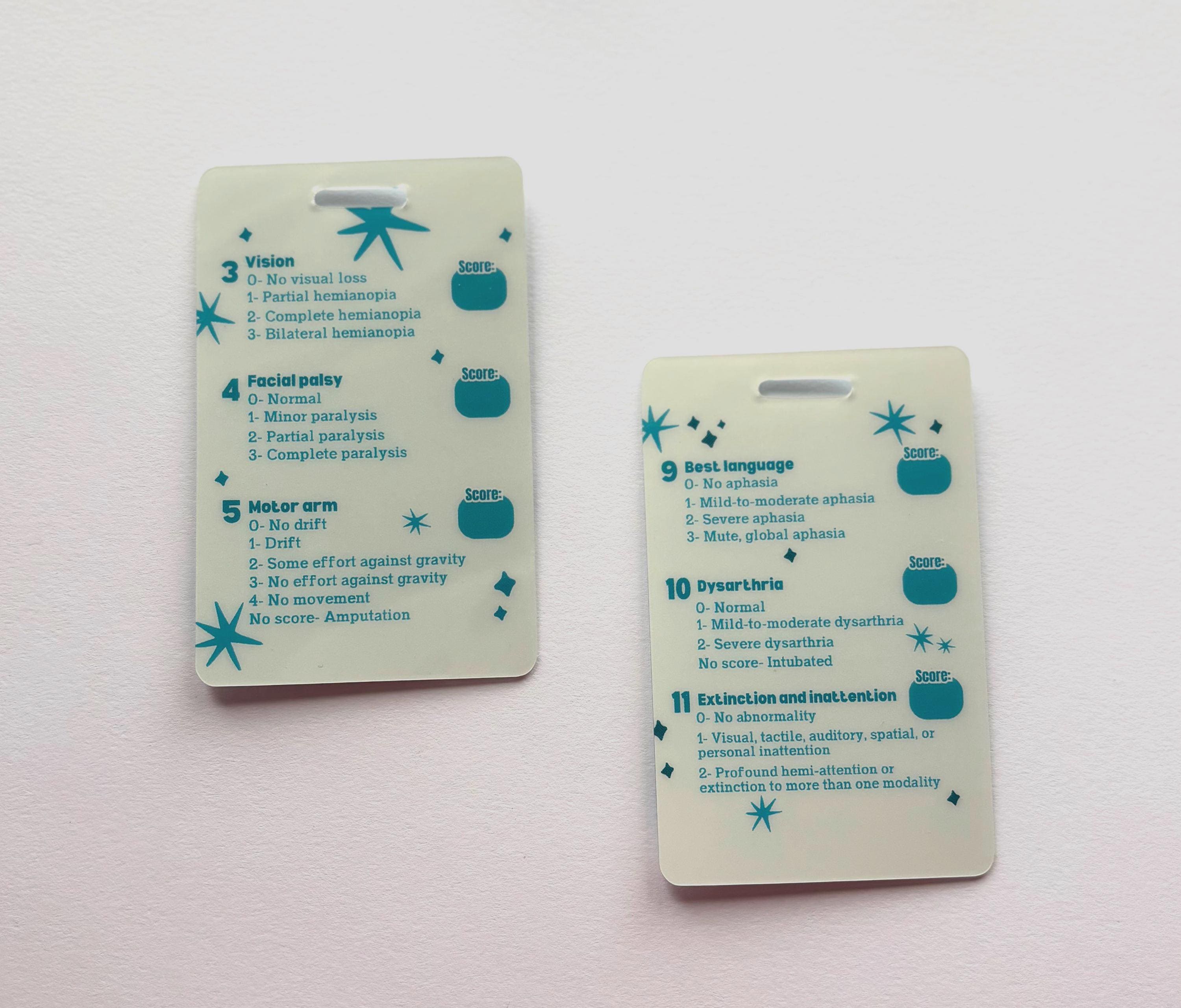 NIH Stroke Scale (NIHSS) Badge Buddy | Nursing Badge Buddies - Etsy