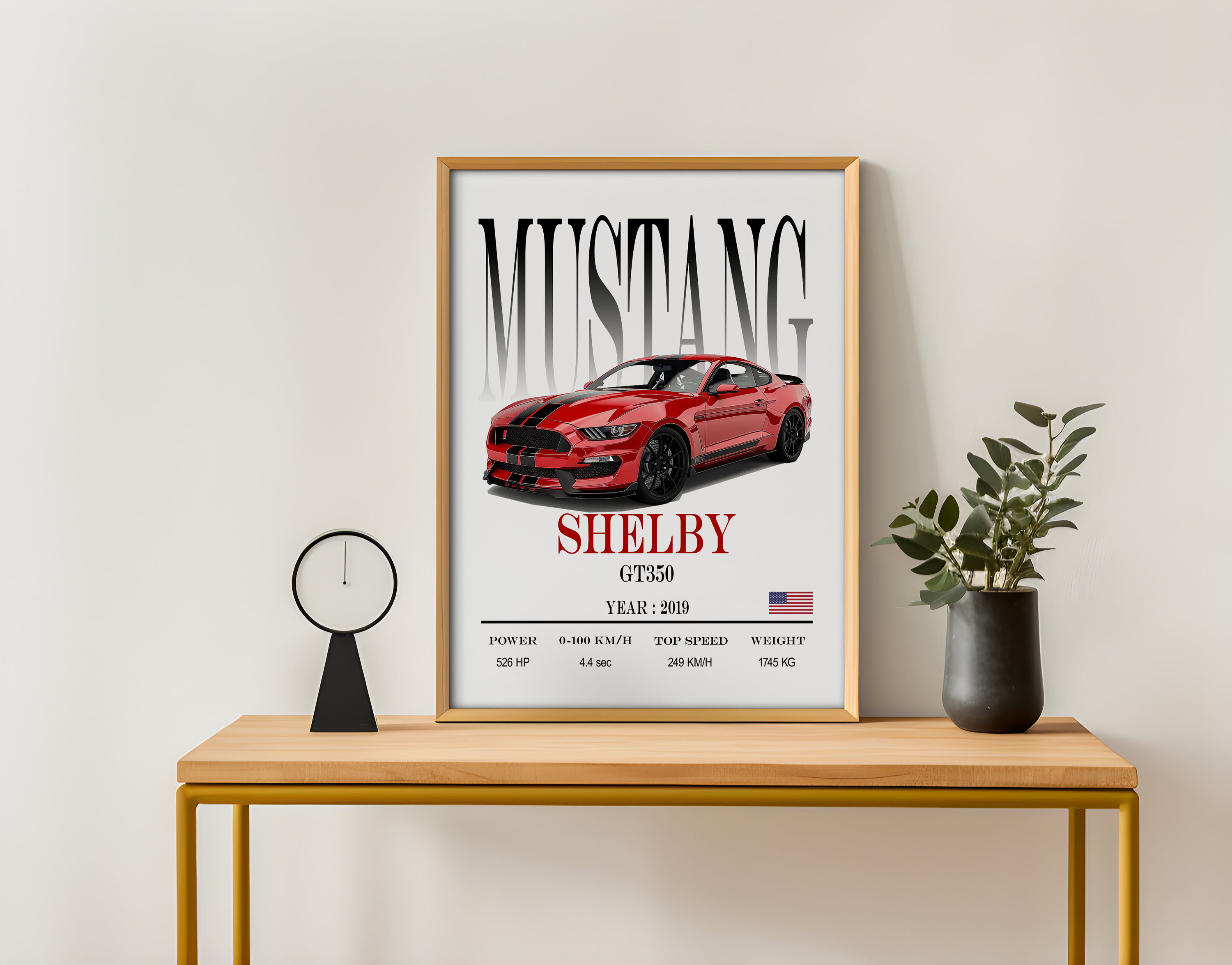 2019 Ford Mustang Shelby GT350 Poster, Instant Digital Download ...