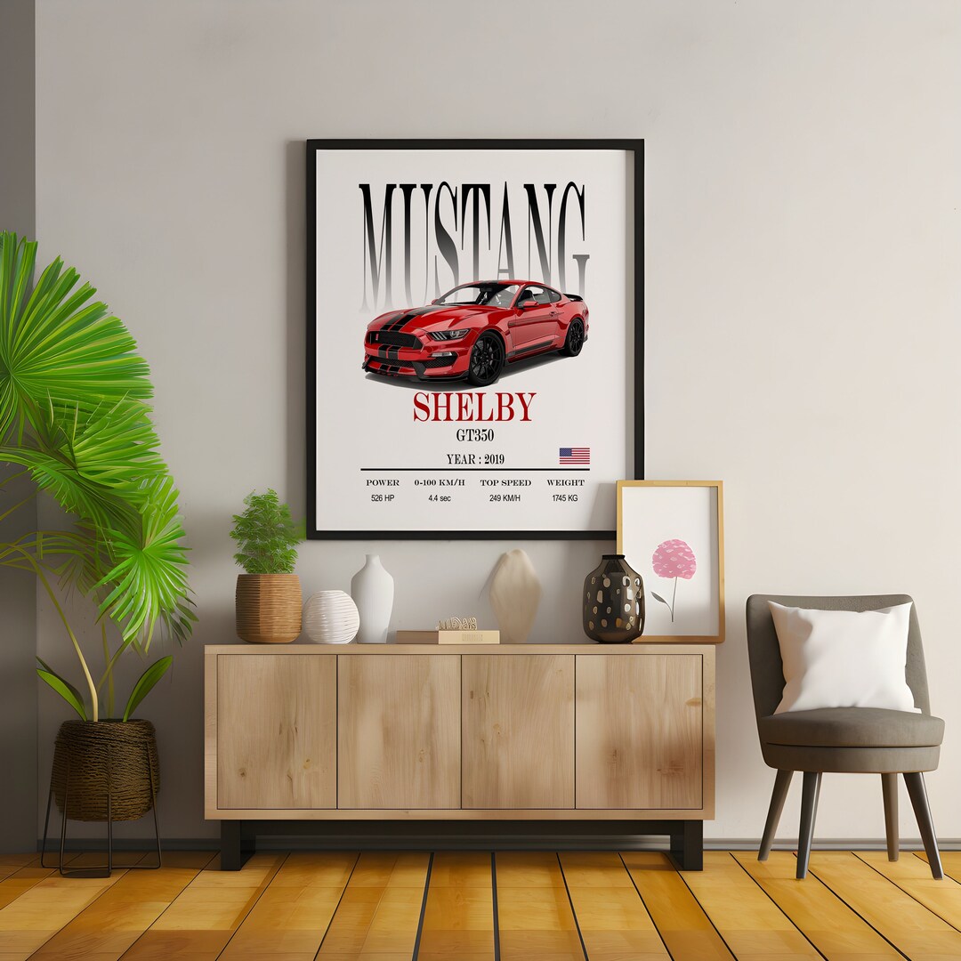 2019 Ford Mustang Shelby GT350 Poster, Instant Digital Download ...
