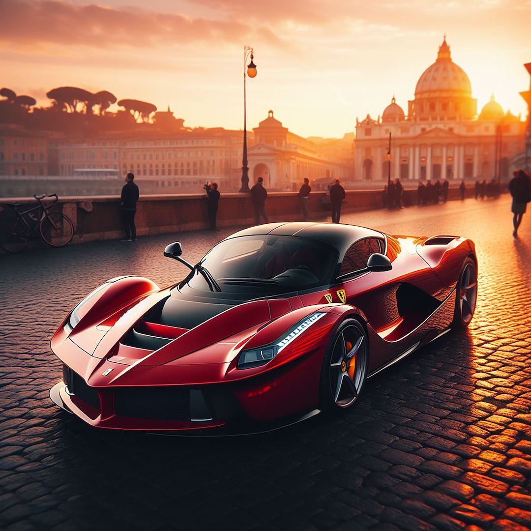 Ferrari Laferrari Digital Artwork, Printable Wall Art, Digital Canvas ...