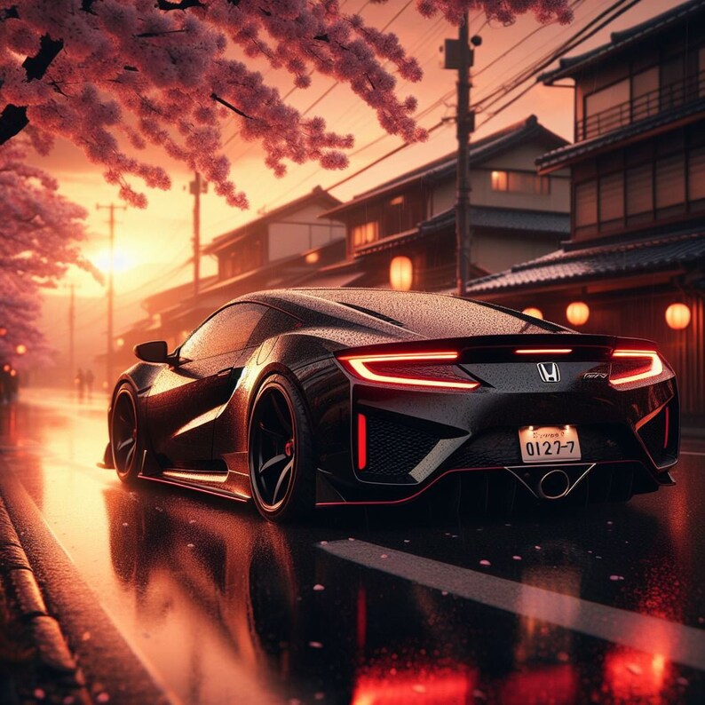 Honda NSX Digital Wall Decor, Printable Car Wall Art, Car Poster ...
