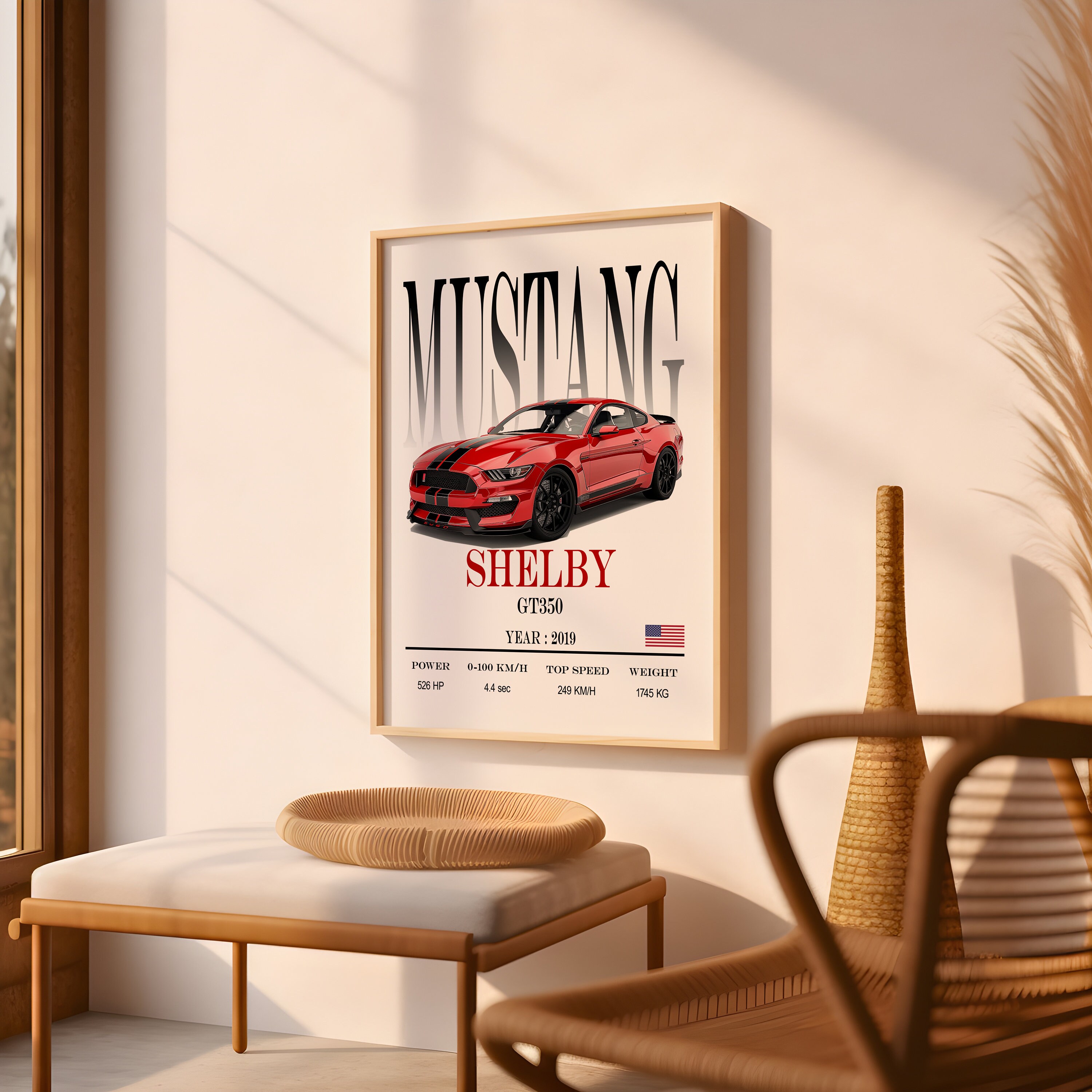 2019 Ford Mustang Shelby GT350 Poster, Instant Digital Download ...