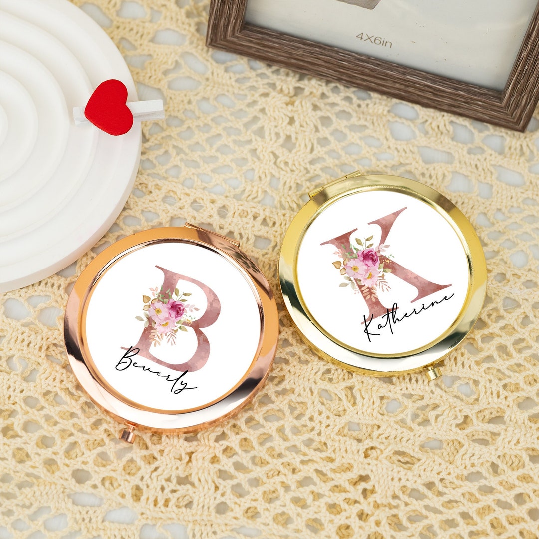 Personalized Compact Mirror,custom Initial and Name Pocket Mirror ...