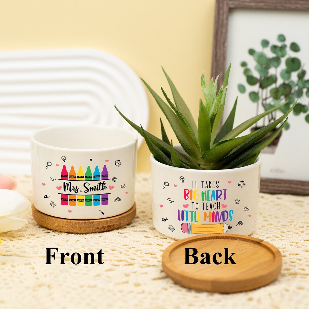 Personalized Teacher Plant Pot,thank You Gift,teacher Appreciation Gift ...