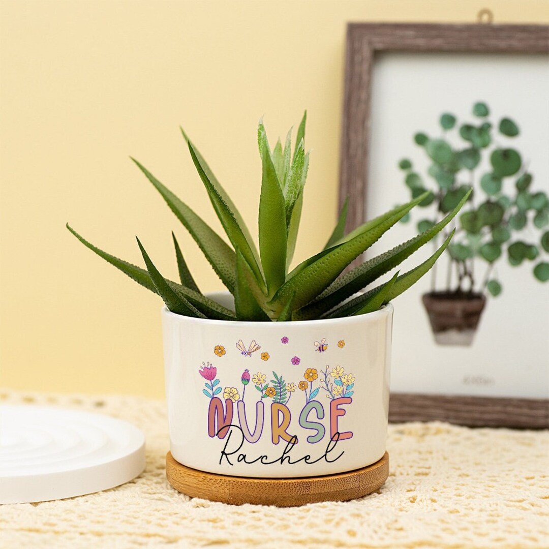 Personalized Planter Gift,custom Flower Pot,nurse Gift,healthcare ...