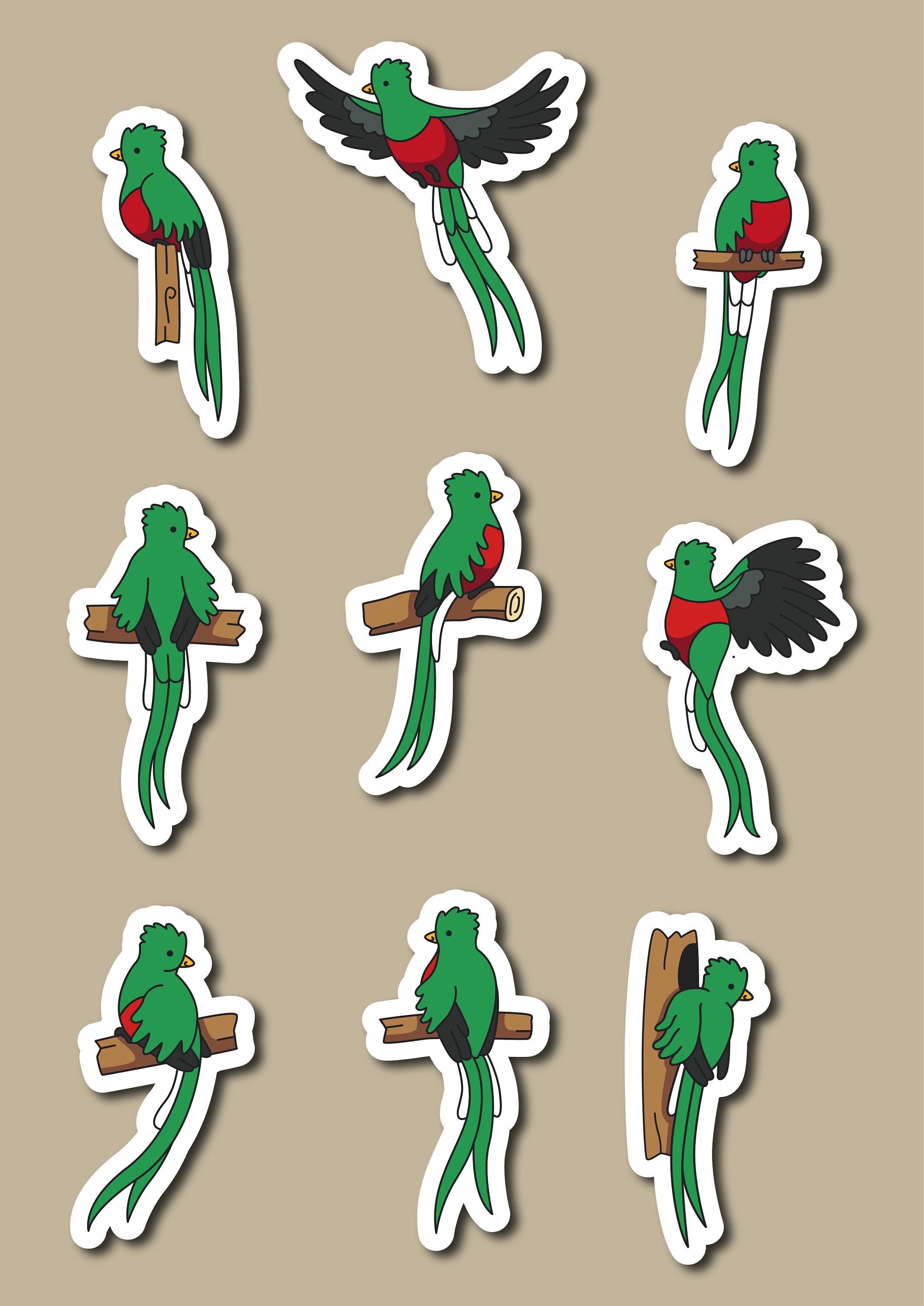 Quetzal Illustration PNG, SVG - Etsy